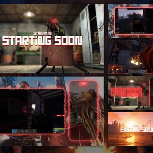 Rust Red Complate Animated Twitch Package | Rust Big Stream Pack Webcam ...