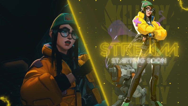 Killjoy Valorant Stream Overlays Pack Cute Killjoy Animated Stream ...