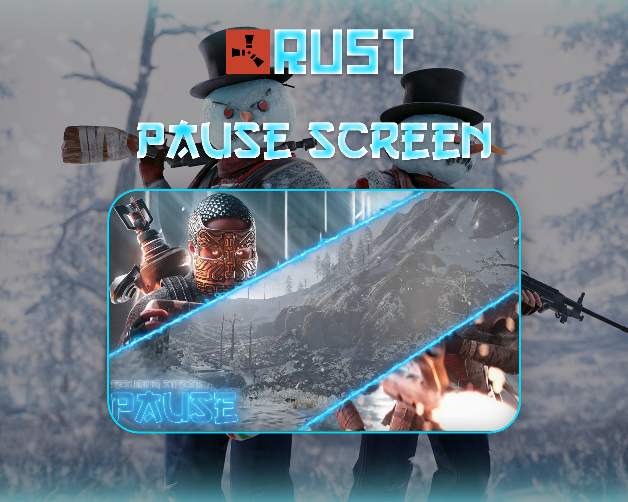 Rust Game Winter Twitch Overlay | Rust Halloween Package: Starting ...