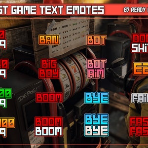 Rust Game 67 Text Emote and Letter, Twitch Text Emotes || Emote Pack ...