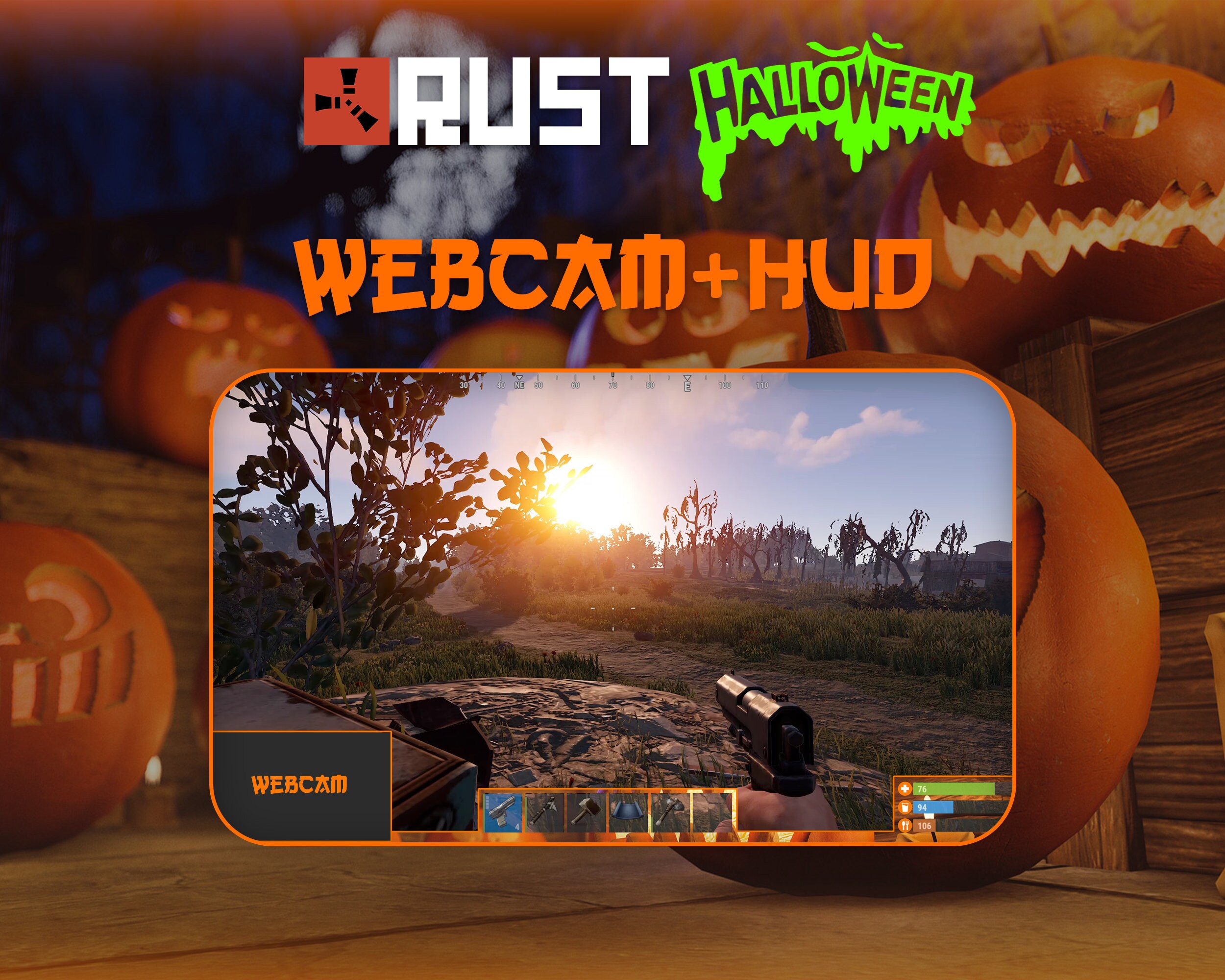 Halloween Twitch Overlay for Rust Game Halloween Stream Package ...