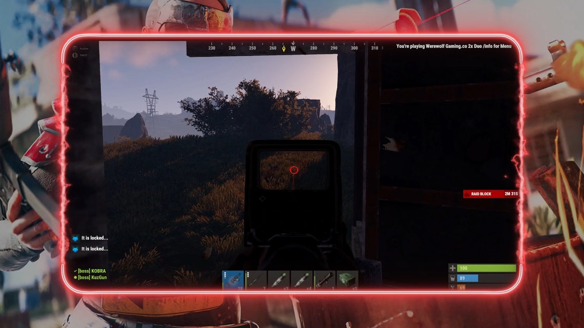 Rust Red Complate Animated Twitch Package Rust Big Stream Pack Webcam ...