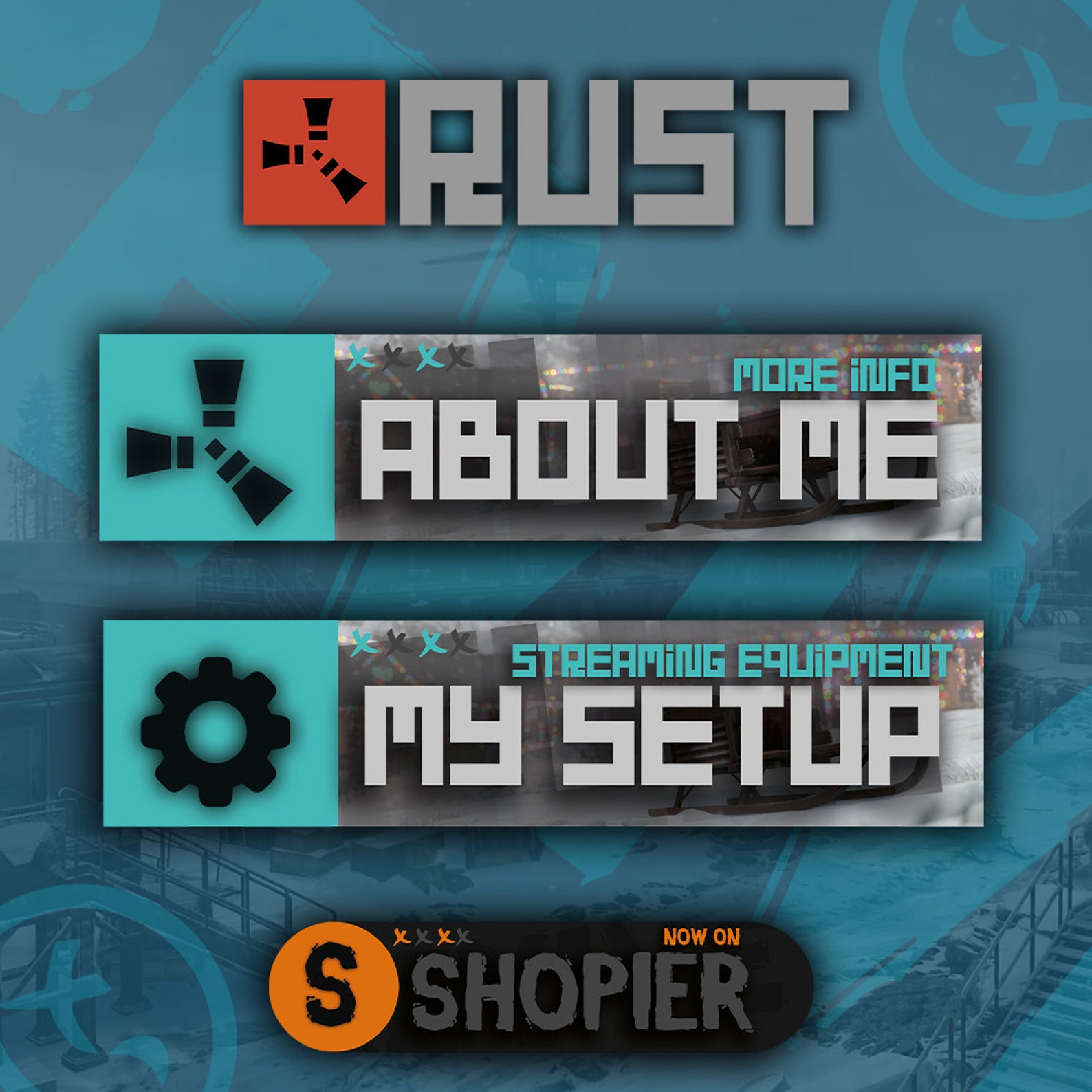 Stream Pack Rust Game Ice Streamer Pack Animated Design HD Quality ...