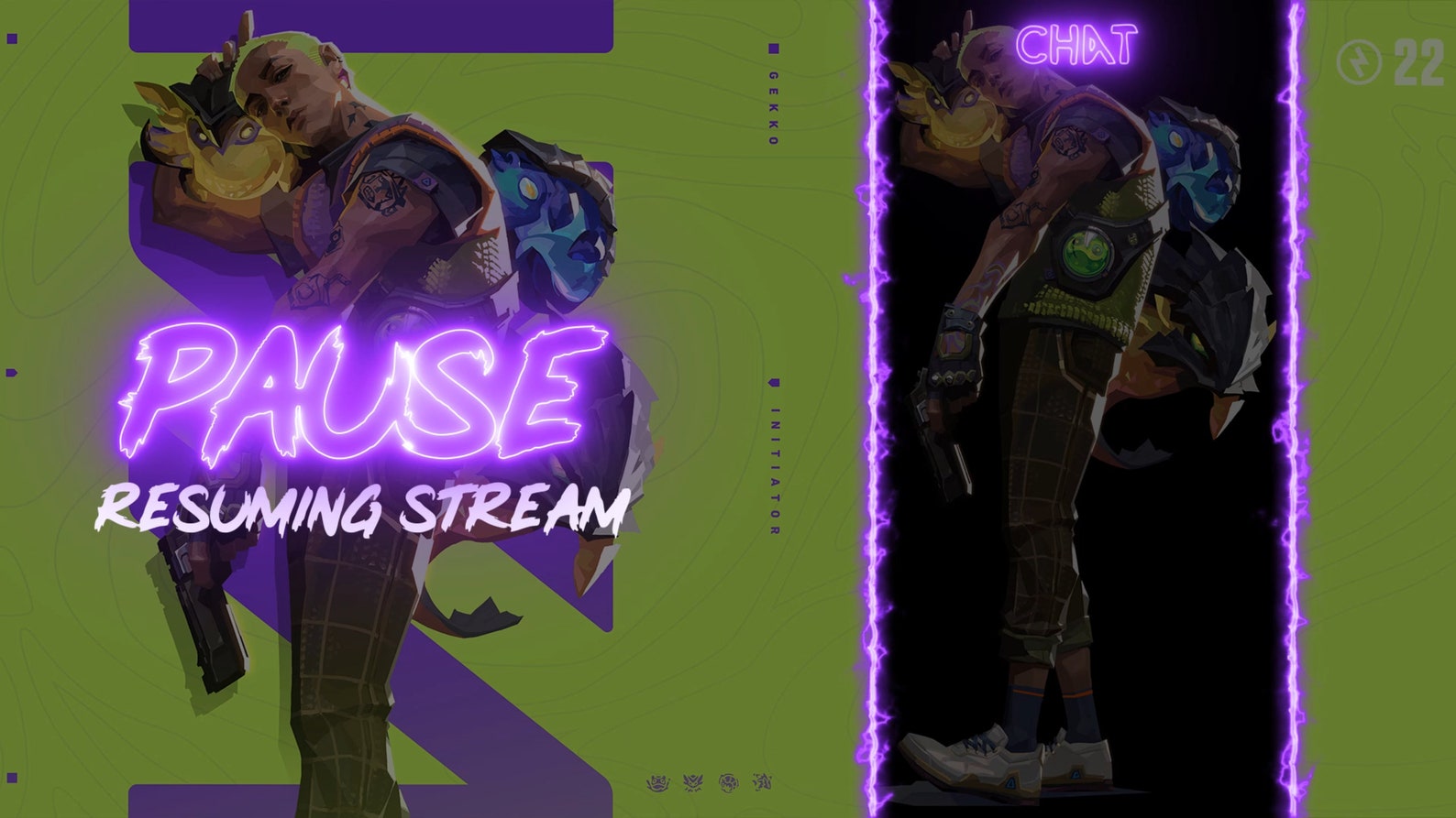 Valorant Gekko Stream Overlay | Valorant Overlay | Gekko Animated ...