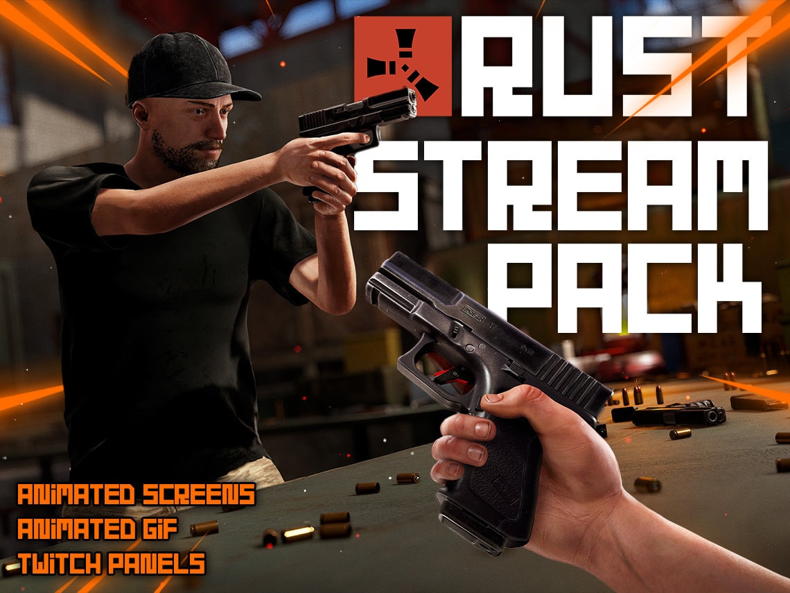 Rust Game Animated Twitch Overlay Package | Starting, Pause, Ending ...