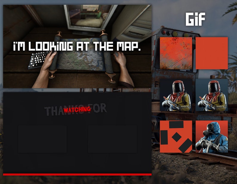 Rust Red Complate Animated Twitch Package | Rust Big Stream Pack Webcam ...