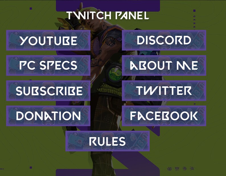 GEKKO Valorant Stream Overlays Pack Cute Gekko Animated Stream Overlays ...