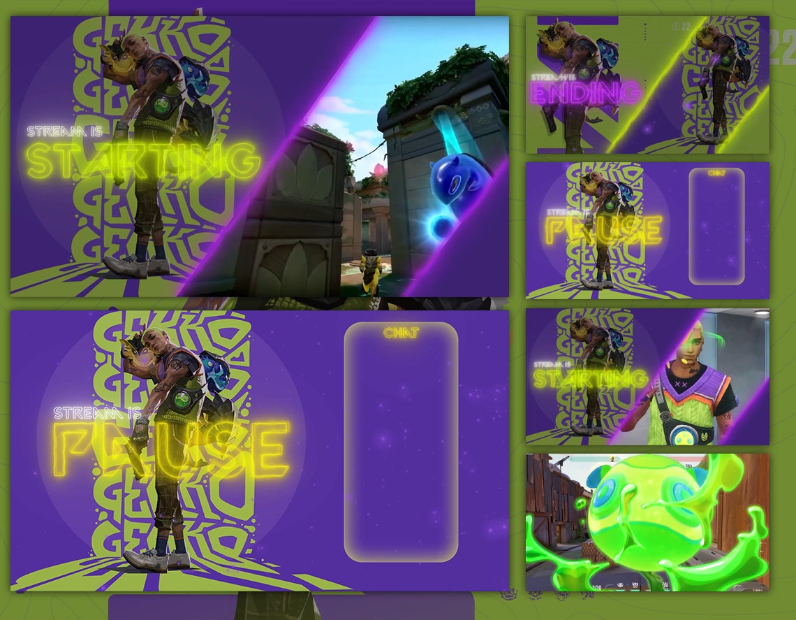 Valorant Gekko Stream Overlay and Transition | Gekko Animated Overlay ...