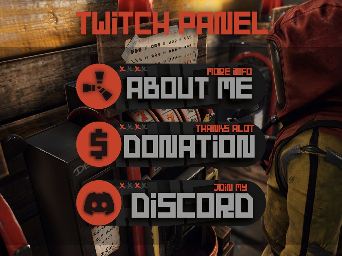10x Rust Twitch Panels Pack | Rust, Twitch, Twitch Panel, Rust Game ...