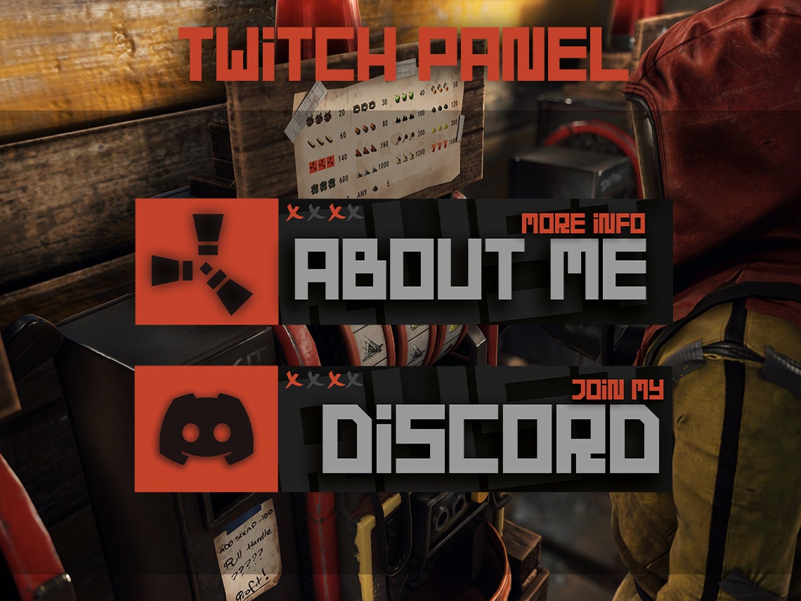 10x Rust Twitch Panels Pack - Clean & Modern - Ready to Use | Rust ...