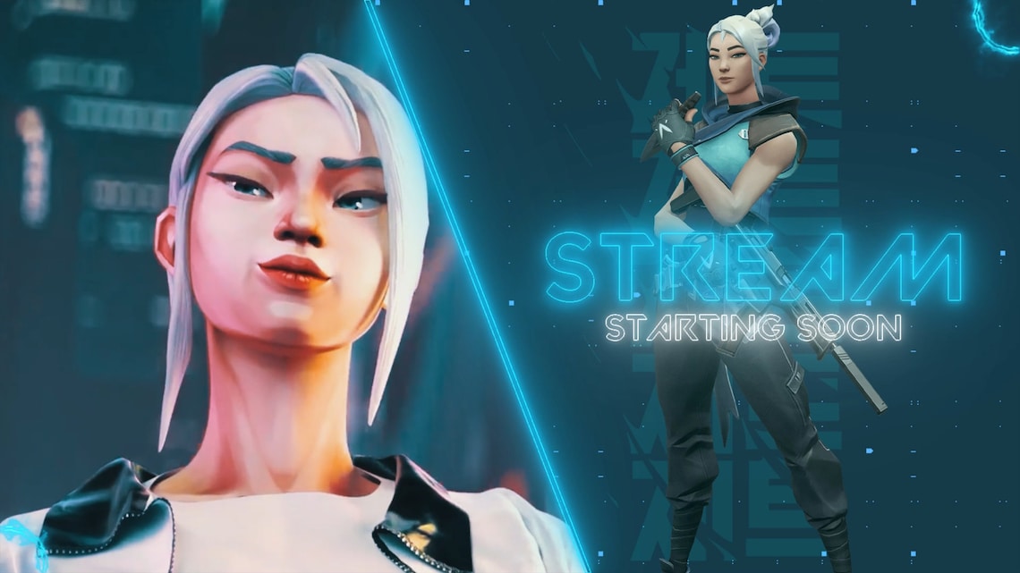 JETT Valorant Stream Overlays Pack Cute JETT Stream Overlays Twitch ...