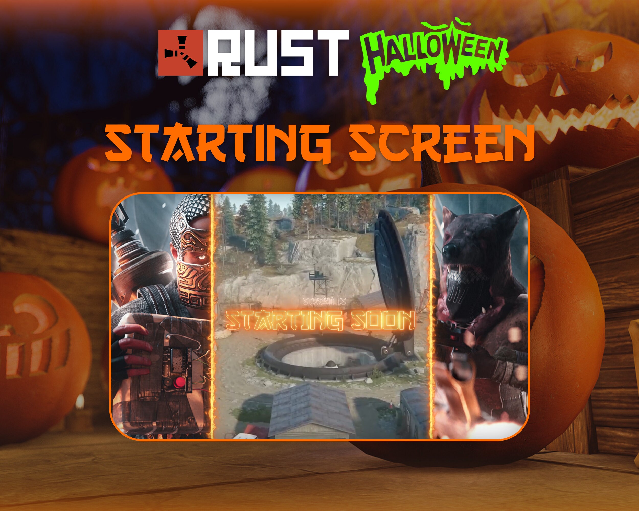 Halloween Twitch Overlay for Rust Game Halloween Stream Package ...
