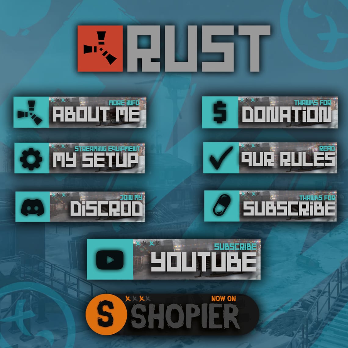 Stream Pack - Rust Game Ice Streamer Pack - Animated Design - HD ...