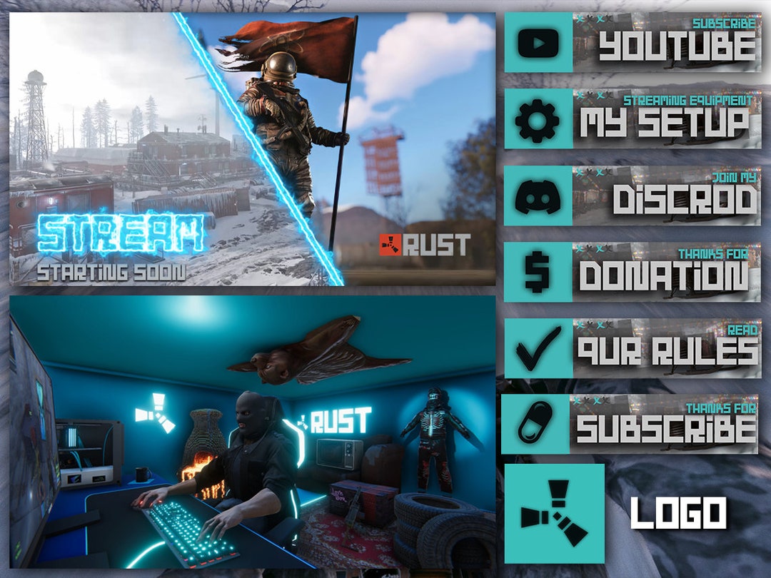 Stream Pack - Rust Game Ice Streamer Pack - Animated Design - HD ...