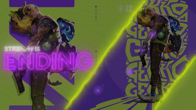 Valorant Gekko Stream Overlay and Transition | Gekko Animated Overlay ...