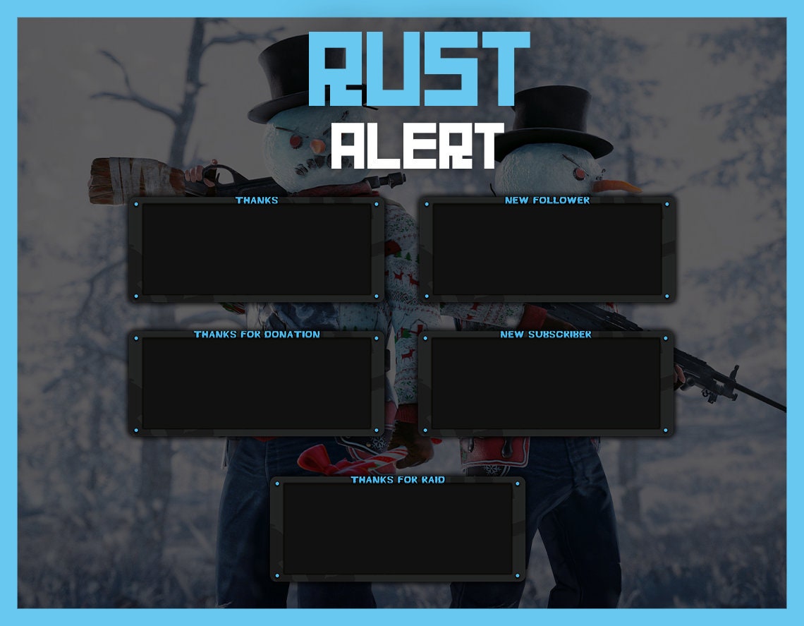 Rust Blue Complate Animated Twitch Package | Rust Big Stream Pack ...