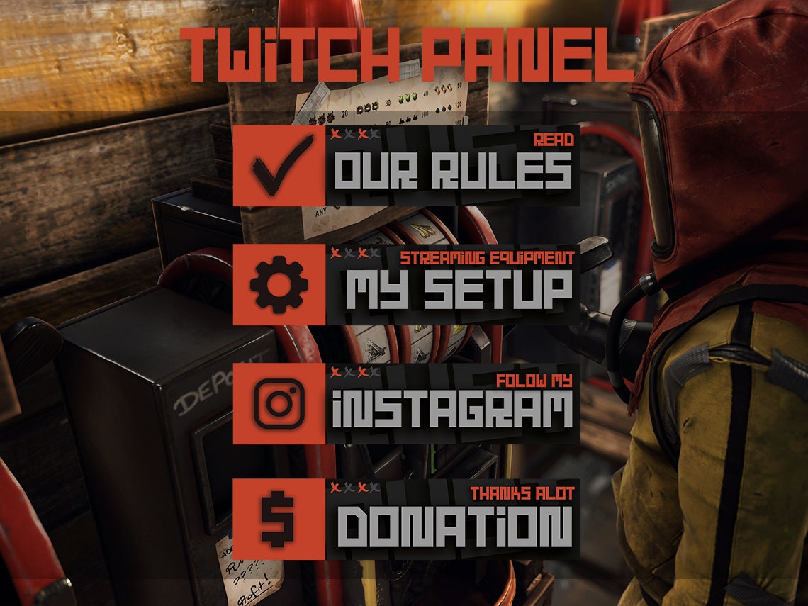 10x Rust Twitch Panels Pack - Clean & Modern - Ready to Use | Rust ...