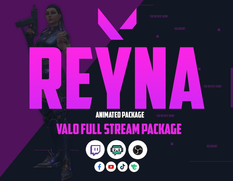 REYNA Valorant Stream Overlays Pack - Cute REYNA Stream Overlays ...
