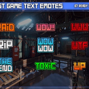 Rust Game 67 Text Emote and Letter, Twitch Text Emotes || Emote Pack ...