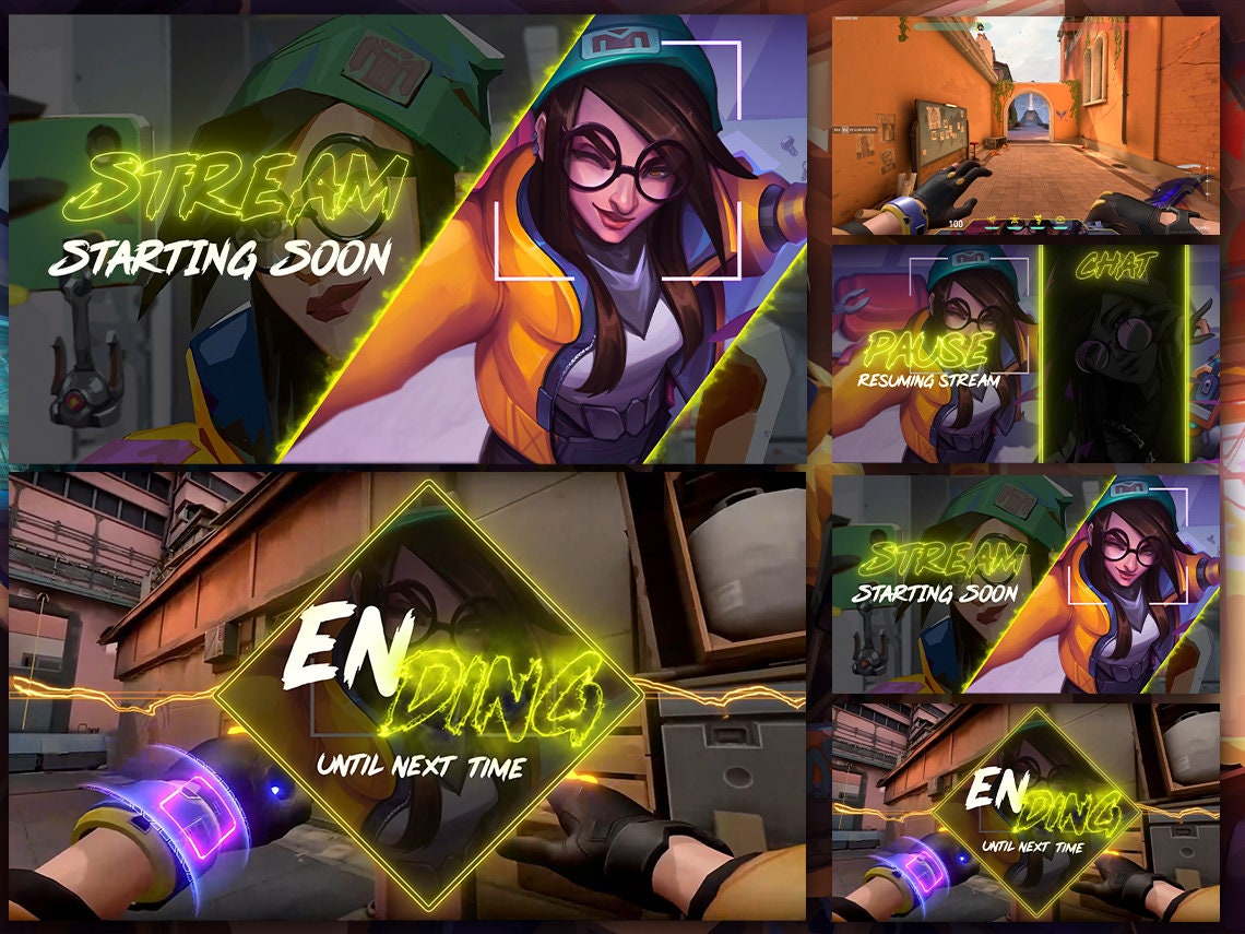 Valorant Stream Pack Killjoy Animated Twitch Overlays Raze Ingame HUD ...