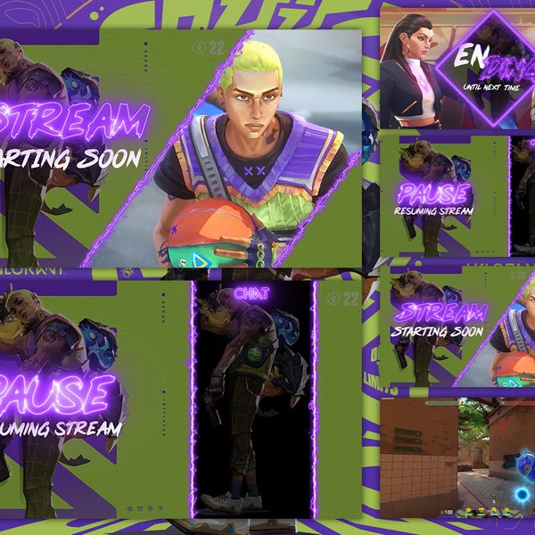 HD Valorant Jett Animated Virtual Camera webcam / Screen 1080p Loop ...