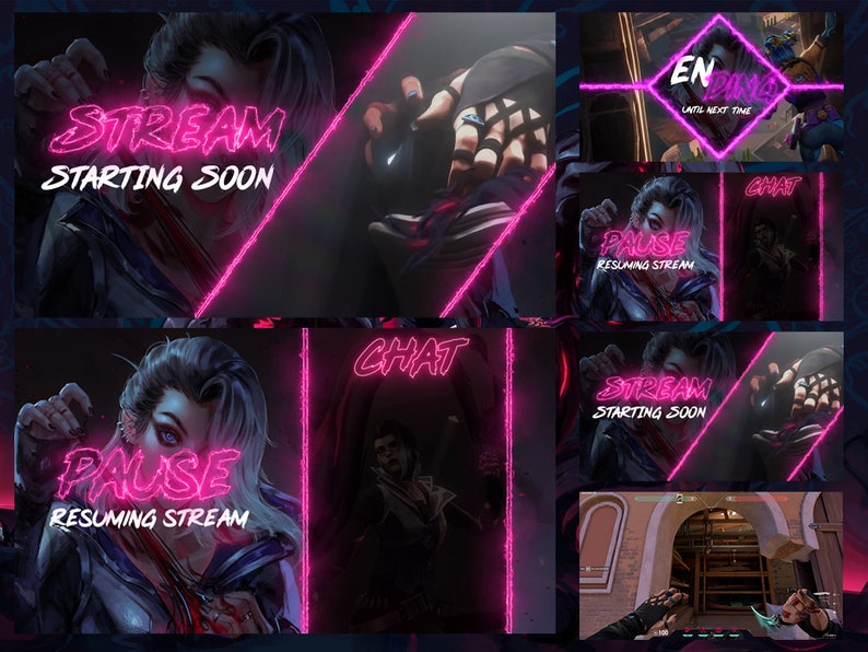 Valorant Stream Pack - Fade Animated Twitch Overlays and Hud - Fade ...
