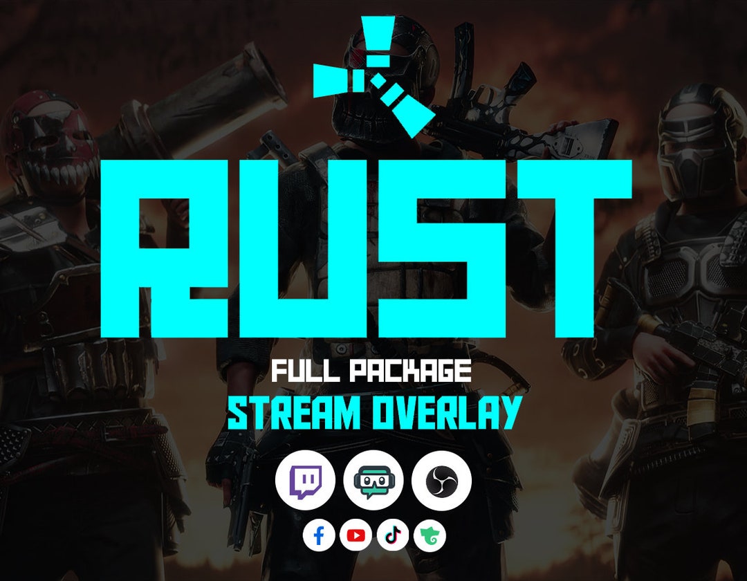 Rust Blue Complate Animated Twitch Package | Rust Big Stream Pack ...