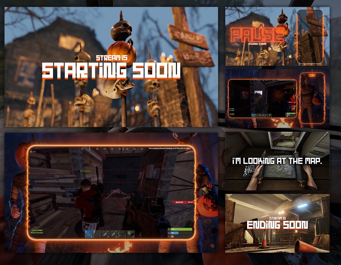 Rust Orange Complate Animated Twitch Package | Rust Big Stream Pack ...