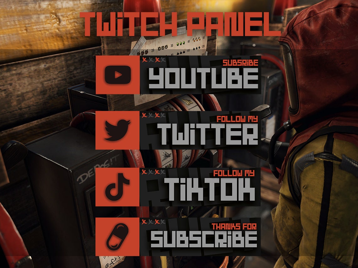 10x Rust Twitch Panels Pack - Clean & Modern - Ready to Use | Rust ...
