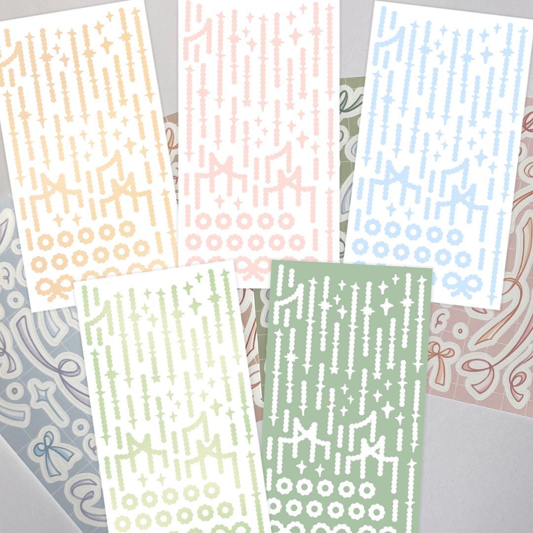 Star Deco Sticker Sheets | Stationery, Journaling, Planner Stickers - Etsy