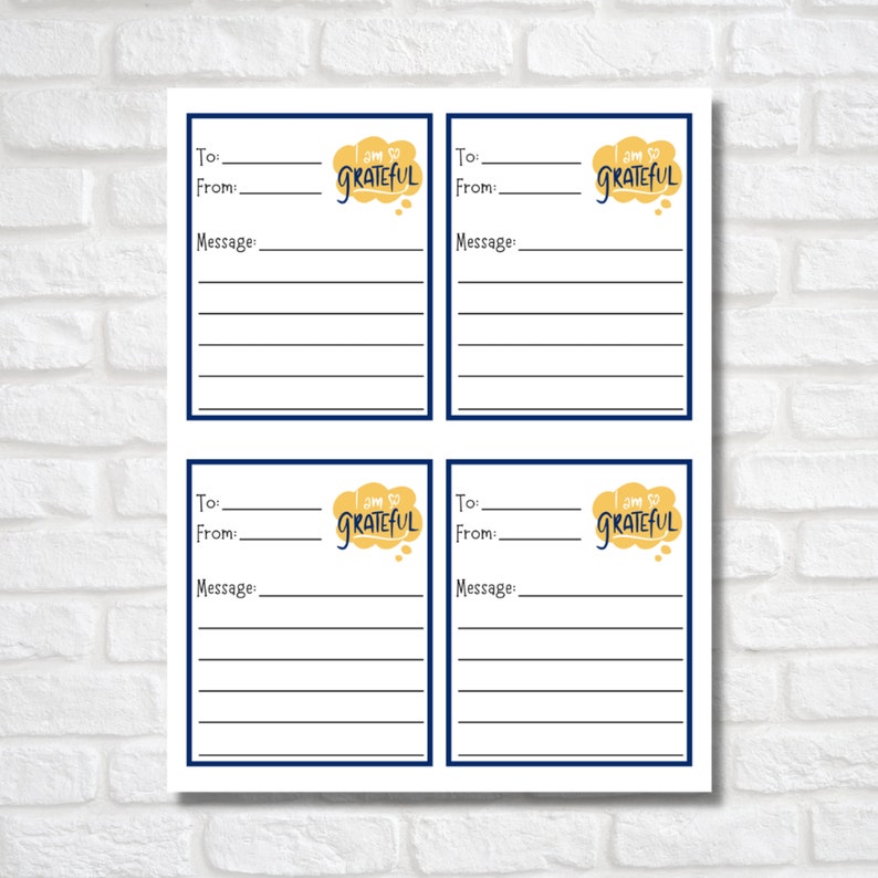 Gratitude Gram Bundle, Digital Template, Posters and Notes, English and ...