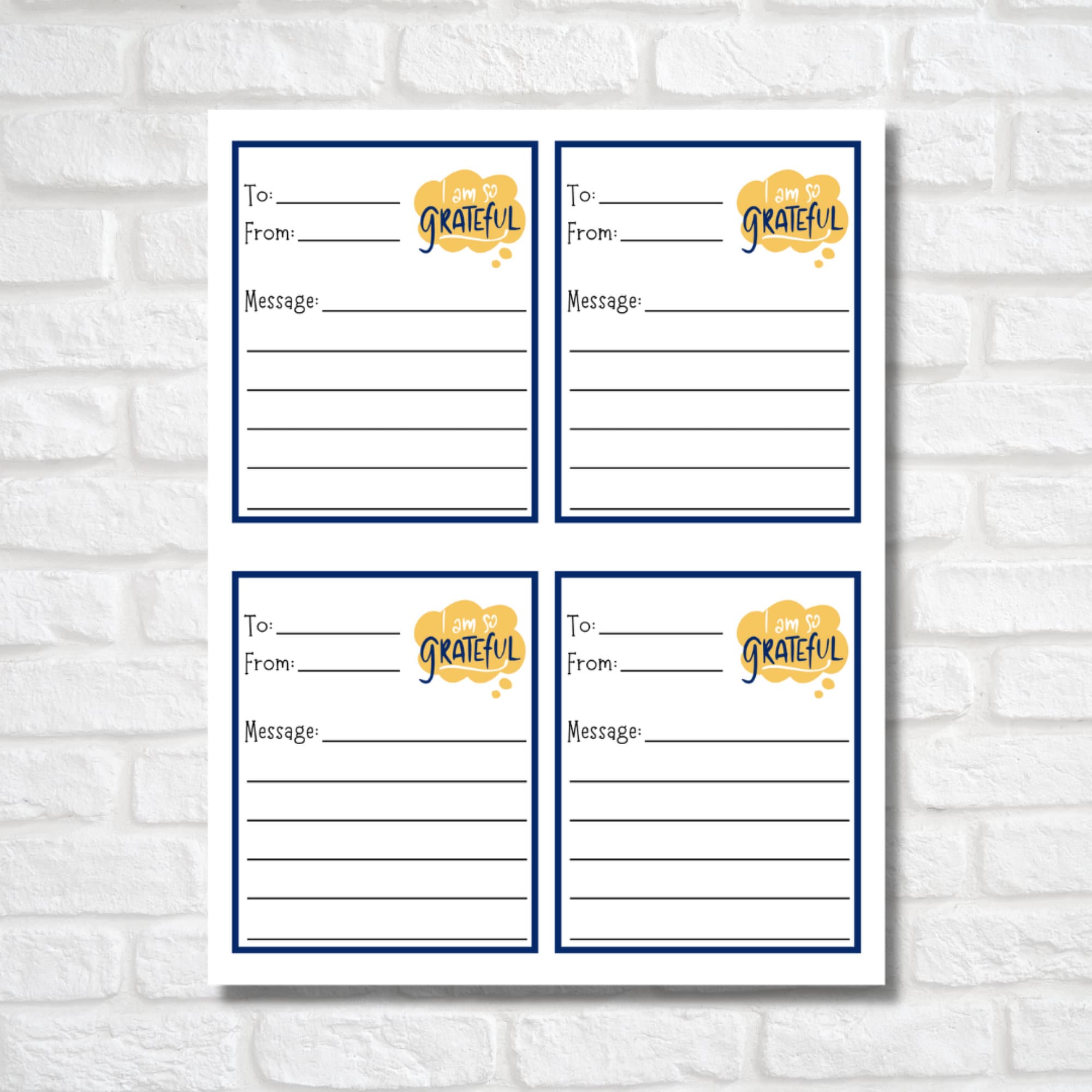 Gratitude Gram Bundle, Digital Template, Posters and Notes, English and ...