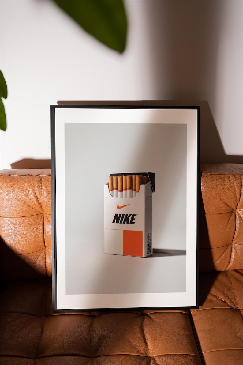 Vintage Nike Cigarette Poster, Hypebeast Decor for Sneakerhead Lovers ...