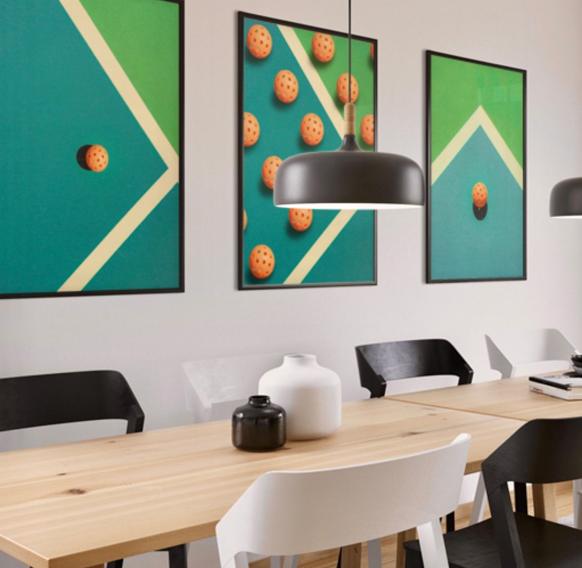 Pickleball Wall Art, Pickleball Poster, Wall Art, 3 Piece Poster, Wall ...