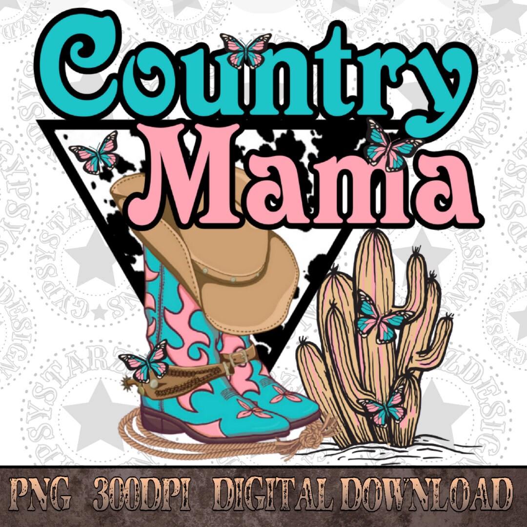 Western PNG, Country Mama PNG, Country Mama Png File, Cow Print ...