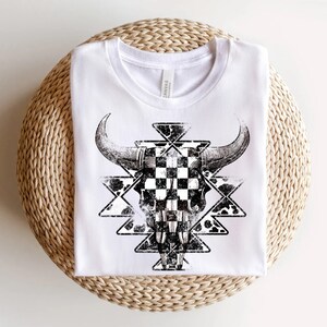Distressed Cow Print Aztec Western Bull Skull Png, Western PNG, Png ...