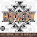 Howdy Aztec Cow Print PNG, Western Sublimation Design (digital Download ...