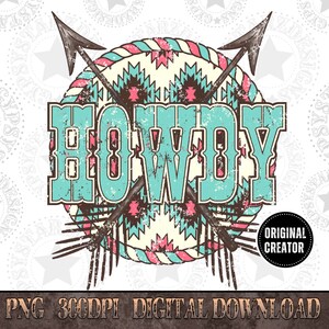 Howdy Aztec Print PNG, Western Sublimation Design (digital Download) - Etsy