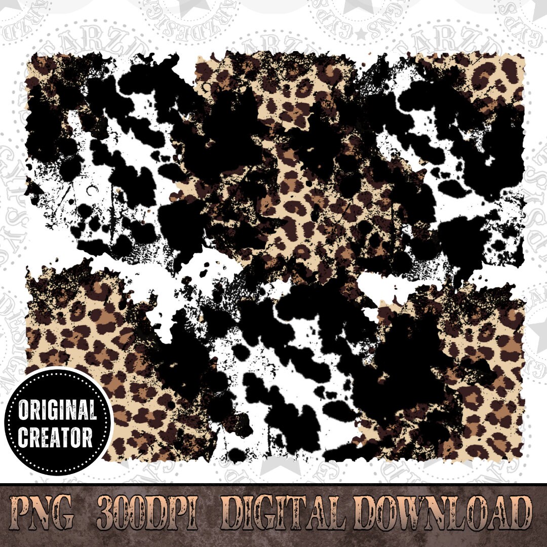Cow Print Background Png Animal Print Background PNG Western - Etsy