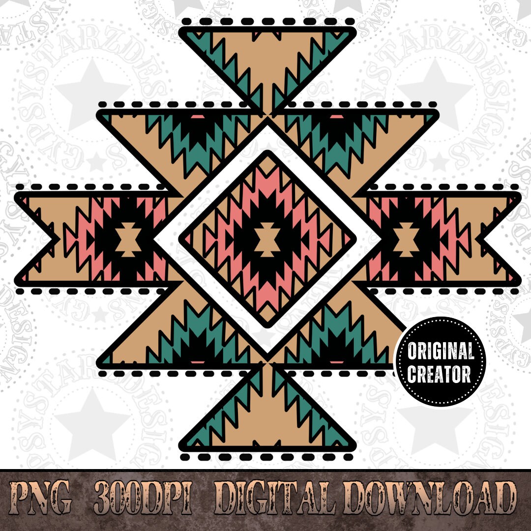 Aztec Png, Tribal Print Aztec Western Png, Western Tribal Design ...