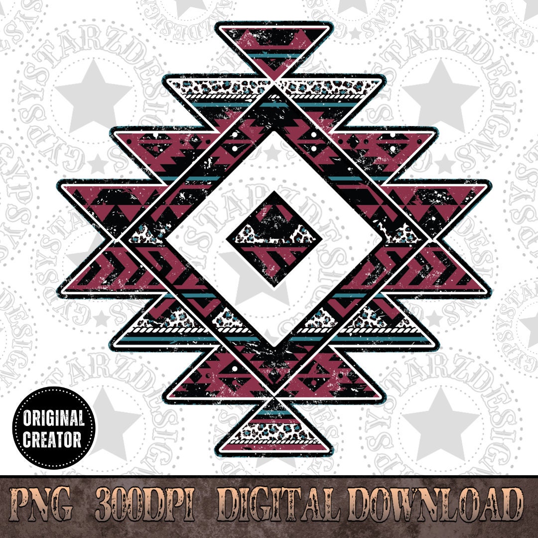 Aztec Png, Animal Print Aztec Western Png, Western Tribalpng, Western ...