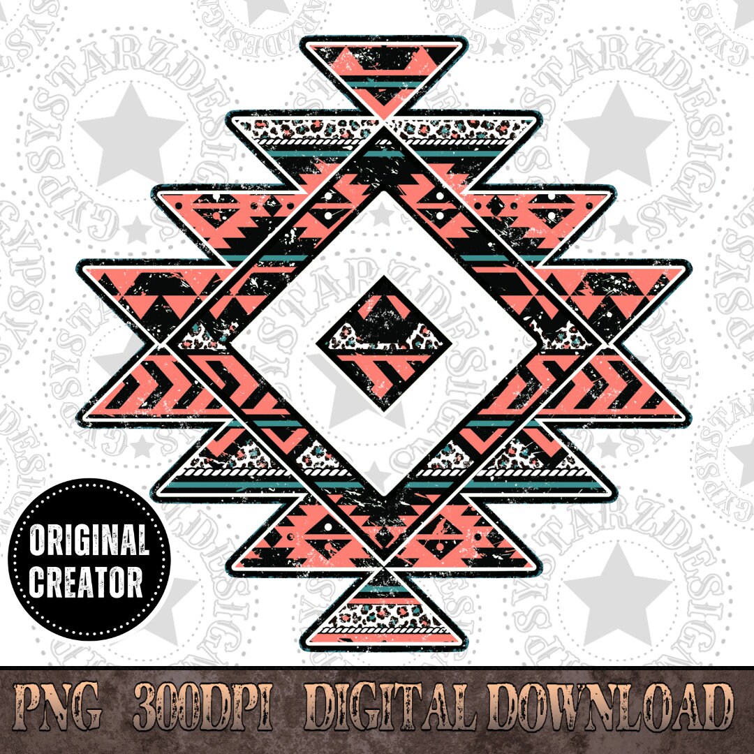 Aztec Animal Print PNG, Western Shirt Design (digital Download) - Etsy