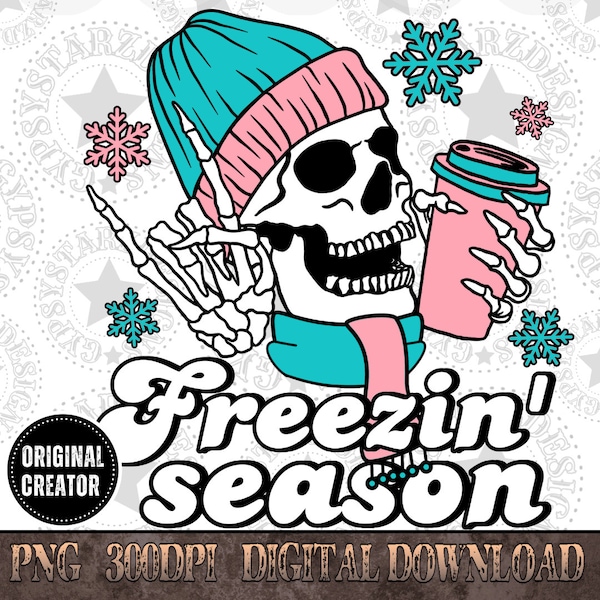 Freezin Season Skeleton Png - Etsy