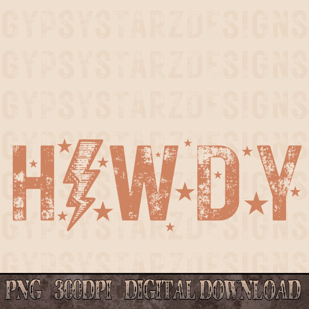 Howdy Png, Western PNG, Western Sublimation, Png File, Instant Download ...