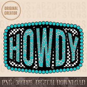Howdy Western Buckle PNG, Western Sublimation PNG, Instant Download ...