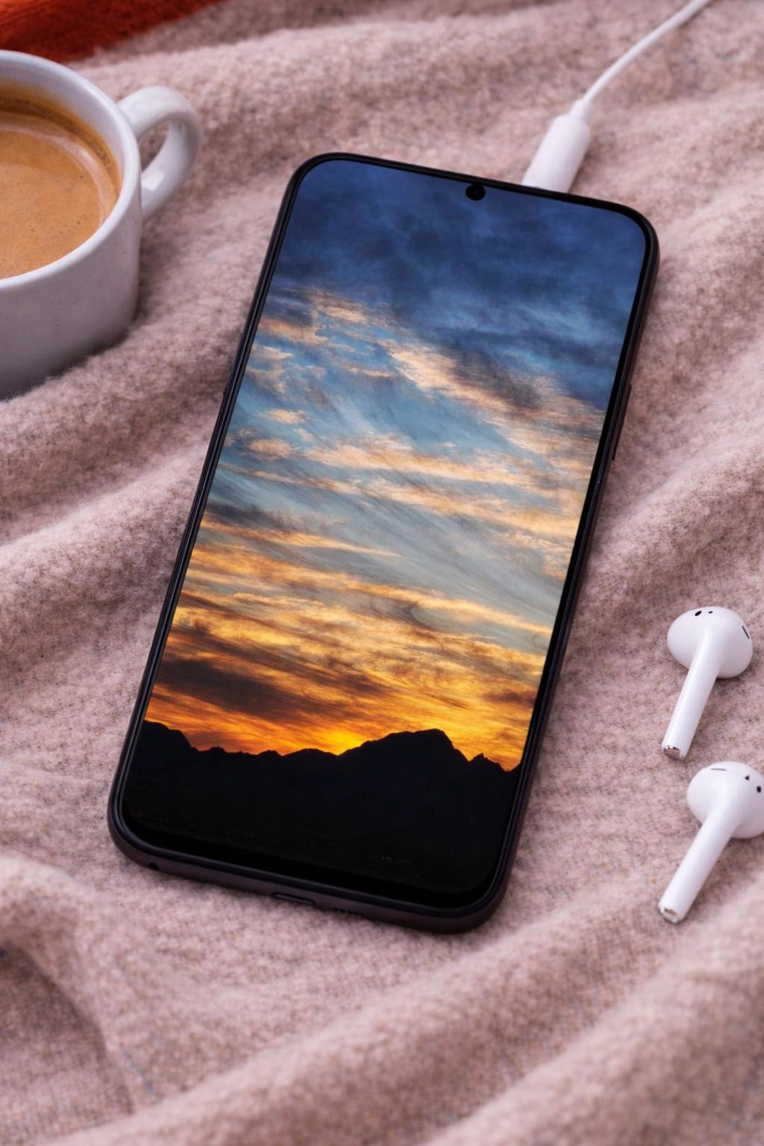 Twilight Ridge | Dramatic Sunset Phone Wallpaper | Dark Sky Aesthetic ...