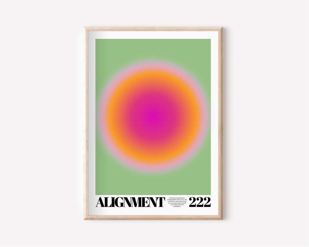 222 Angel Number Poster · Aura Poster Print · Mental Health Poster ...