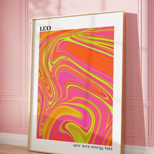 Leo Aura Poster Print Leo Wall Art Print Leo Astrology - Etsy