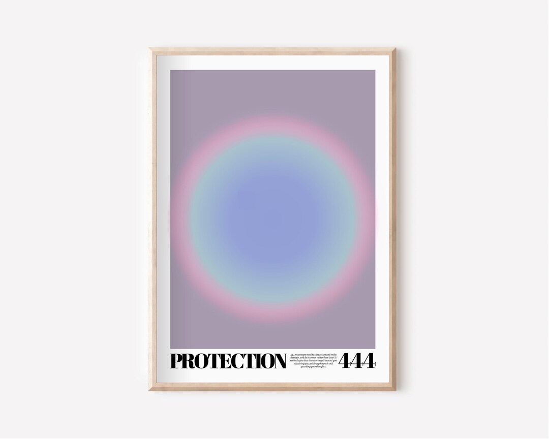 Angel Number 444 Poster · Positive Energy Art · Angel Aura Poster Print ...
