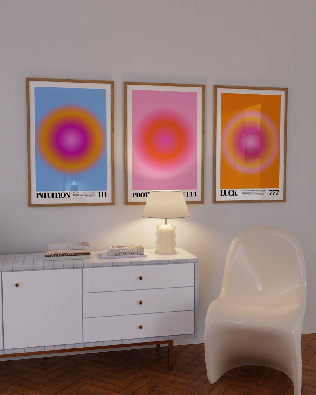 111 444 777 Angel Number Poster Set Angel Number Wall Art Print ...